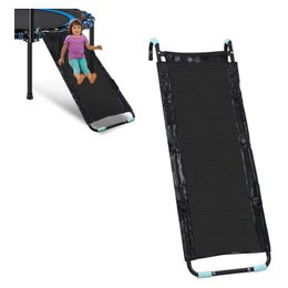 Trampolinleiter,3 Stufen UV-beständig flexibel montierbar Sicherheitsleiter Einstiegsleiter 104cm,höhenverstellbar - schwarz - VINGO