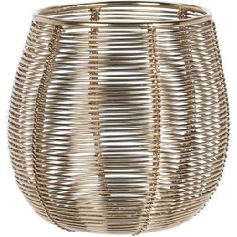 Home Styling - Teelichthalter aus Metall, golden, 10 x 10 cm