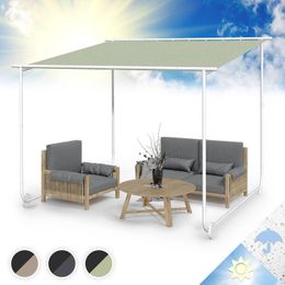 Blumfeldt Pergola, Metall Pavillon mit Polyester Schiebedach und Bodenrollen, Sonnensegel mit Gestell, Mobile Überdachung Freistehend, Sonnenschutz für Garten