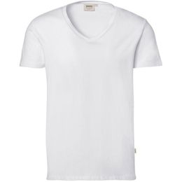 V-Shirt Stretch weiß, 3XL - HAKRO