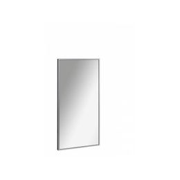 Lanzet Led Spiegel Woodblock / Wandspiegel mit umlaufender LED-Beleuchtung / Maße (b x h x t): ca. 50 x 100 x 3,5 cm / LED-Badspiegel / Rahmen in Schwarz /