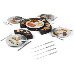 Teppanyaki Dinner4ALL 4 einzelne Tischgrill 30x10cm & Teppan Gabeln