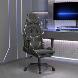 Bonnevie - Gaming-Stuhl mit Fußstütze Schwarz und Tarnfarben Kunstleder vidaXL136250