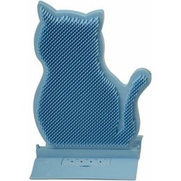 Minkurow - Selbstpflege für größere Katzen mit Katzenminze, Haustier weicher mit Massagekamm, Pflegebürste kontrolliert Haarausfall (Blau)