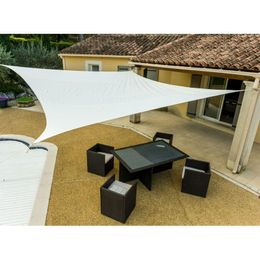 Werka Pro - Cremefarbenes quadratisches Sonnensegel aus Polyester 5 m