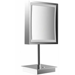 LED-Standspiegel 3-fach, eckig, d: 200 mm, Stecker, chrom 833171100 - 833171100 - Frasco