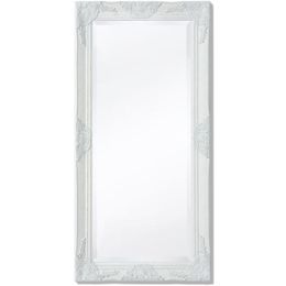 Bonnevie - Wandspiegel Badzimmer Spiegel im Barock-Stil 100x50 cm Weiß vidaXL