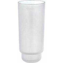 Original Ersatz-Glas, Echt-Kristallglas weiß mattiert für Toilettenbürsten-Garnitur Edition 11, 19 cm hoch, Glas-Behälter für WC-Bürste - Weiß - KEUCO
