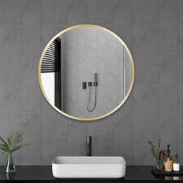 Spiegel Rund 50 cm Gold Wandspiegel Badspiegel Badezimmerspiegel