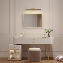 Badspiegel 40x60cm mit runder rand Gold Metallrahmen moden badezimmerspiegel Wandspiegel für Bäder, Toiletten, Schlafzimme
