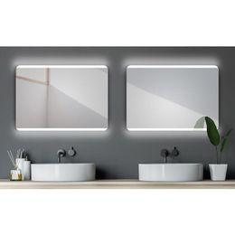 Chic Badspiegel 50 x70 cm - Badezimmerspiegel mit led Beleuchtung in neutralwei� � Spiegel mit An-Aus Taster am Rahmen - Talos