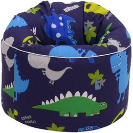 Loft 25 - Ready Stead Bed Kinder Sitzsäcke - Polycotton Kinder Sitzsack Stuhl für das Spielen - komfortable Runde Sofa Sitzsack für Kinder - Dino