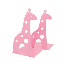 Meditrade GmbH Satz 2PCS hübsche giraffe-förmigen metall buchstützen kinder schreibtisch rosa