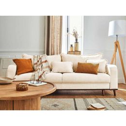 Lisa Design - Billie – 3-sitzer sofa – mit schlaffunktion und bettkasten – aus cord - beige - Beige