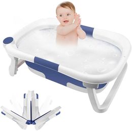 Haloyo - Baby Badewanne Faltbare ®,Baby Wanne,Portable Baby Bathtub Nimmt Keinen Platz Weg,für Neugeborene Kleinkinder,63 x 43 x 20cm,Blau