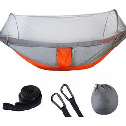 Rhafayre - Camping-Hängematte mit Moskitonetz, tragbare leichte Nylon-Hängematte, für automatische Doppel-Camping-Hängematte mit offener