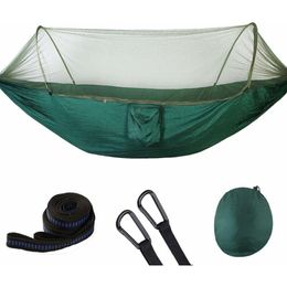 Rhafayre - Camping-Hängematte mit Moskitonetz, tragbare leichte Nylon-Hängematte, für automatische Doppel-Camping-Hängematte mit offener