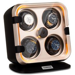 Klarstein Uhrenbeweger für 4 Uhren, Automatik-Uhrenbeweger für Damen & Herren, Uhrenbeweger für Automatikuhren, Leiser Automatischer Uhrenbeweger, Watch Winder