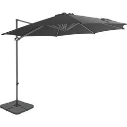 Bonnevie - Sonnenschirm,Gartenschirm mit Schirmständer Anthrazit vidaXL