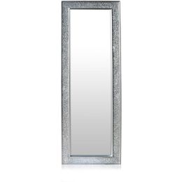 Glamour by Mosaik Glitzereffekt Wandspiegel - Silber - Ganzkörper Standspiegel - 130 x 45 cm - Silber - Casa Chic
