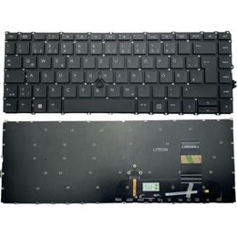 TRADESHOP Original Laptop Notebook Tastatur Deutsch qwertz Schwarz mit Backlit Trackpoint kompatibel mit hp EliteBook 745 G7 G8, 840 G7 G8, 845 G7 G8