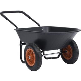 Schubkarre Schwarz und Orange 78 l 100 kg vidaXL729664