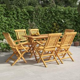 6 Stk. Gartenstühle Klappbar Garten Balkon Terrasse Outdoor Sessel Klappstühle 56x63x90 cm Massivholz Teak BZRBD477471 MAISONCHIC