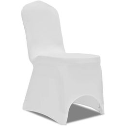 Stretch-Stuhlhussen 100 Stk. Weiß Vidaxl Weiß