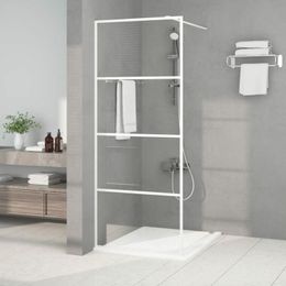 Duschwand für Begehbare Dusche Weiß 80x195 cm ESG-Klarglas vidaXL432974