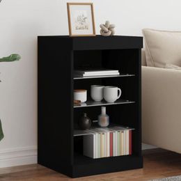 Bonnevie - Sideboard mit LED-Leuchten Schwarz 41x37x67 cm vidaXL152390