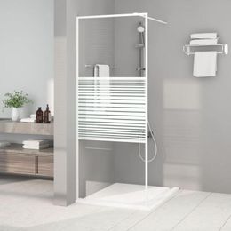 Bonnevie - Duschwand für Begehbare Dusche,Duschtrennwand Weiß 80x195 cm ESG-Klarglas vidaXL