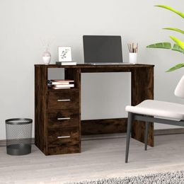 Computertisch,Schreibtisch mit Schubladen Räuchereiche 102x50x76 cm vidaXL