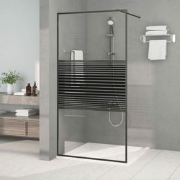 Duschwand für Begehbare Dusche,Duschtrennwand Schwarz 100x195 cm ESG-Glas Klar vidaXL