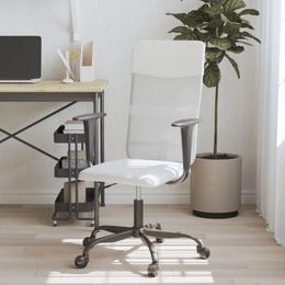 Bonnevie - Bürostuhl,Schreibtischstuhl Weiß Netz und Kunstleder vidaXL