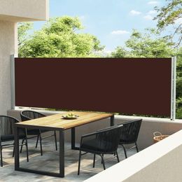 Ausziehbare Seitenmarkise,Windschutz Sonnenschutz Markise 140x600 cm Braun vidaXL