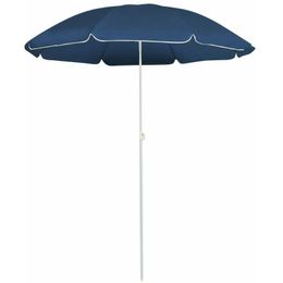 Bonnevie - Sonnenschirm,Gartenschirm mit Stahlmast Blau 180 cm vidaXL