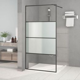 Duschwand für Begehbare Dusche,Duschtrennwand Schwarz 100x195 cm Halbmatt esg vidaXL