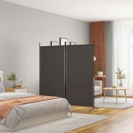 Bonnevie - 2-tlg. Paravent Raumteiler Braun 175x180 cm Stoff vidaXL