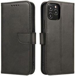 Premium Magnet Case Buch Tasche Schutzhülle aufklappbare Hülle Standfunktion Zubehör kompatibel mit Samsung Galaxy M54 Schwarz - Schwarz