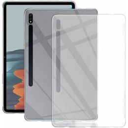 Slim Case Cover kompatibel mit Samsung Galaxy Tab S9 Ultra / S8 Ultra Flexible Silikonhülle Transparent