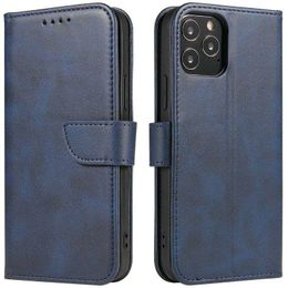 Cofi1453® Premium Magnet Case Buch Tasche Schutzhülle aufklappbare Hülle Standfunktion Zubehör kompatibel mit Samsung Galaxy S21 (G991F) in Blau