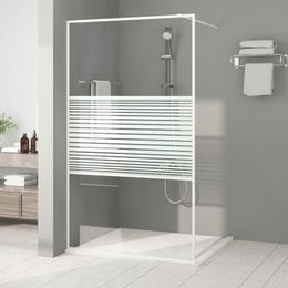 Duschwand für Begehbare Dusche,Duschtrennwand Weiß 115x195 cm ESG-Klarglas vidaXL