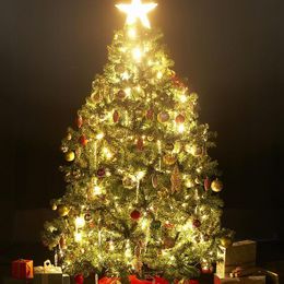 Künstlicher Weihnachtsbaum mit Beleuchtung Schneeflocken led Tannenbaum für Weihnachten-Dekoration pvc 150cm Grün - Grün - Swanew