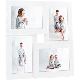 Bonnevie - Collage Bilderrahmen für 4x(10x15 cm) Fotos Weiß mdf vidaXL760401