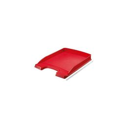 Leitz Briefablage Plus flach din A4 Polystyrol Farbe: rot