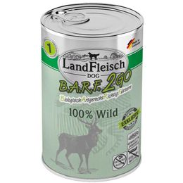 Dr.alder - LandFleisch Wolf Wild - 12 x 400 g nasses Hundefutter in Dosen