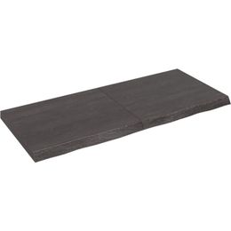 MAISONCHIC Wandregal,Wandboard,Hängeregal für Wohnzimmer, Schlafzimmer, Flur, Badezimmer Dunkelgrau 140x60x6 cm Massivholz Eiche Behandelt DTHFF2879760