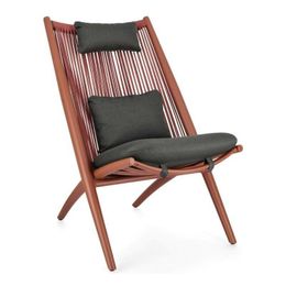 Terracotta Aloha Lounge Sessel mit Kissen 66x84x98h cm