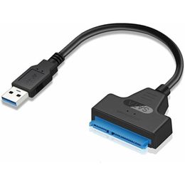 USB-zu-SATA-Adapterkabel für 2,5-Zoll-SSD-/HDD-Laufwerke, externer SATA-zu-USB-3.0-Konverter und -Kabel, USB-3.0-SATA-III-Konverter
