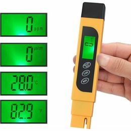 Digital Tds Tester Pen Portable Wasserqualität Tds Ec Reinheit Temperaturmesser Temp Ppm Tester Thermometer für Wasser 4 Anzeigemodi - Minkurow